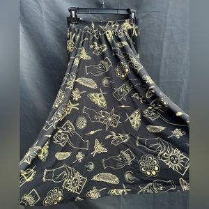 Pinup Couture | Skirts | Pinup Couture Laura Byrnes Good Fortune Black Swing Skirt Hands Tarot ...